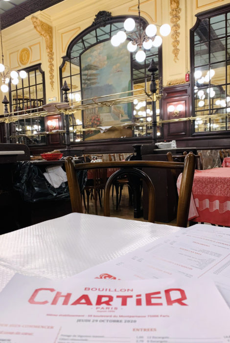 Bouillon Chartier menu - Mlle Rebelle